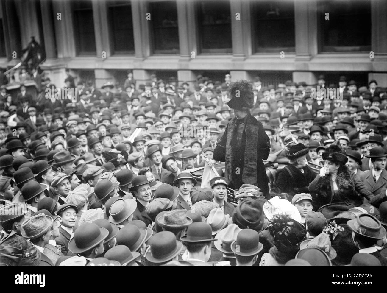 Emmeline Pankhurst in New York City. British suffragette leader ...