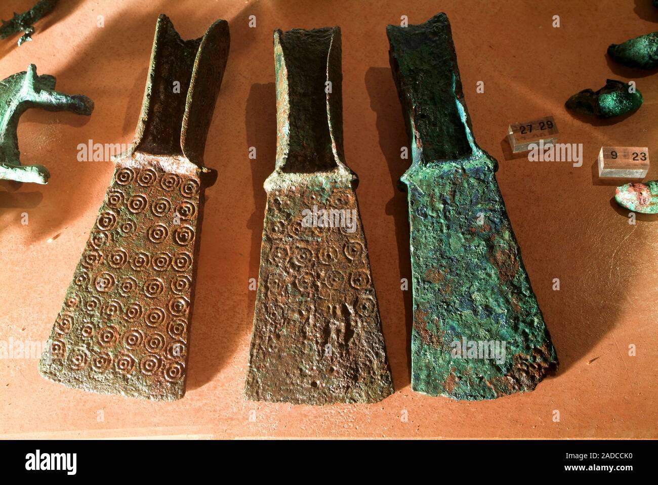 Weapons of an Iron Age ruler. These axe-heads belonged to an Iron Age ...