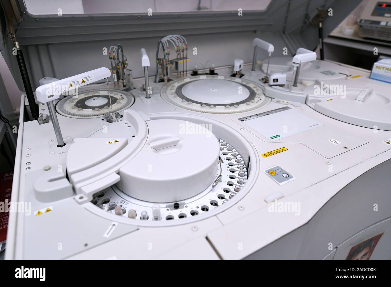Automated biochemistry analyser. This machine carries out automated ...