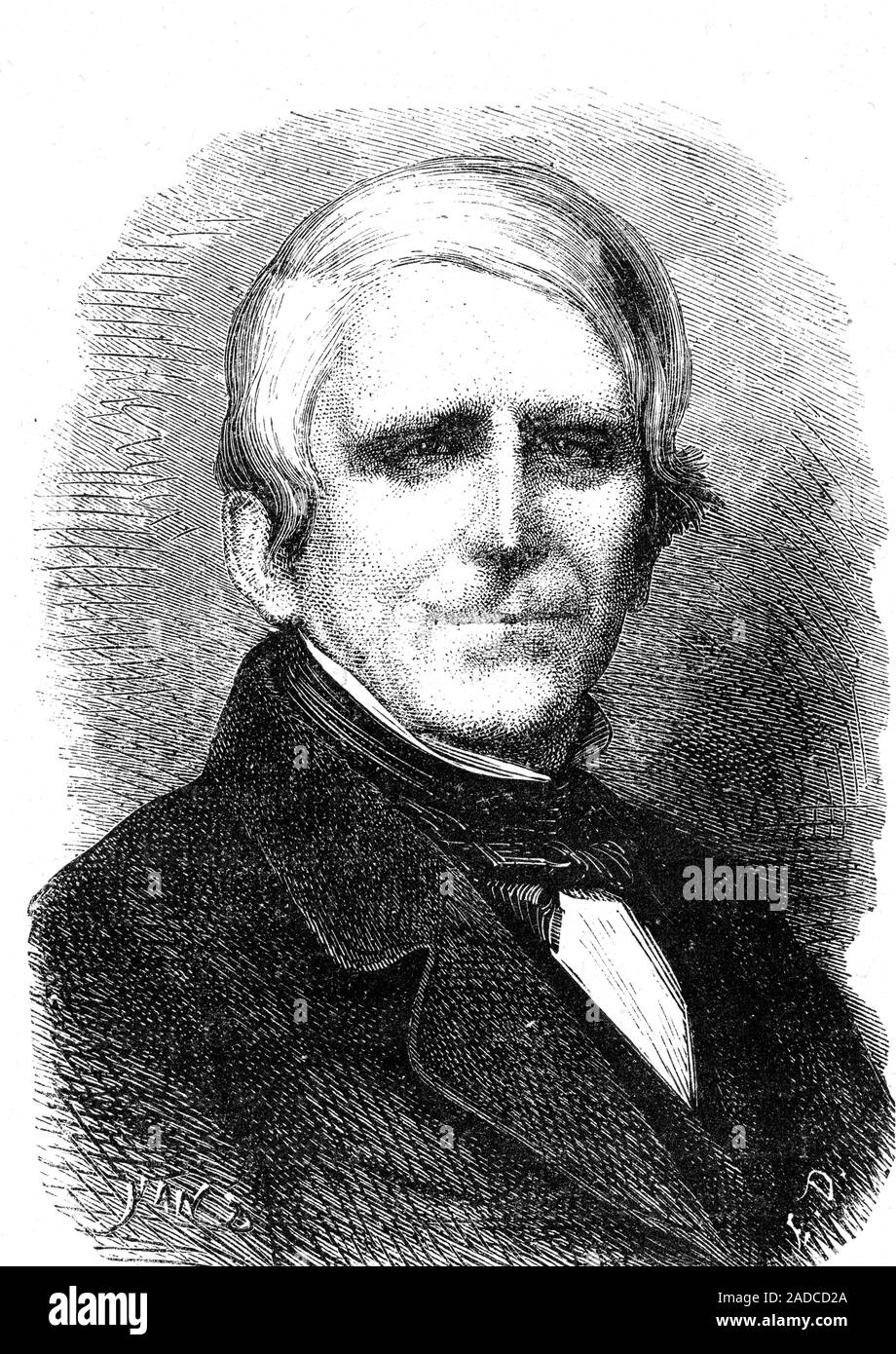 Moncure Robinson (1802-1891). 1868 illustration of the US civil ...