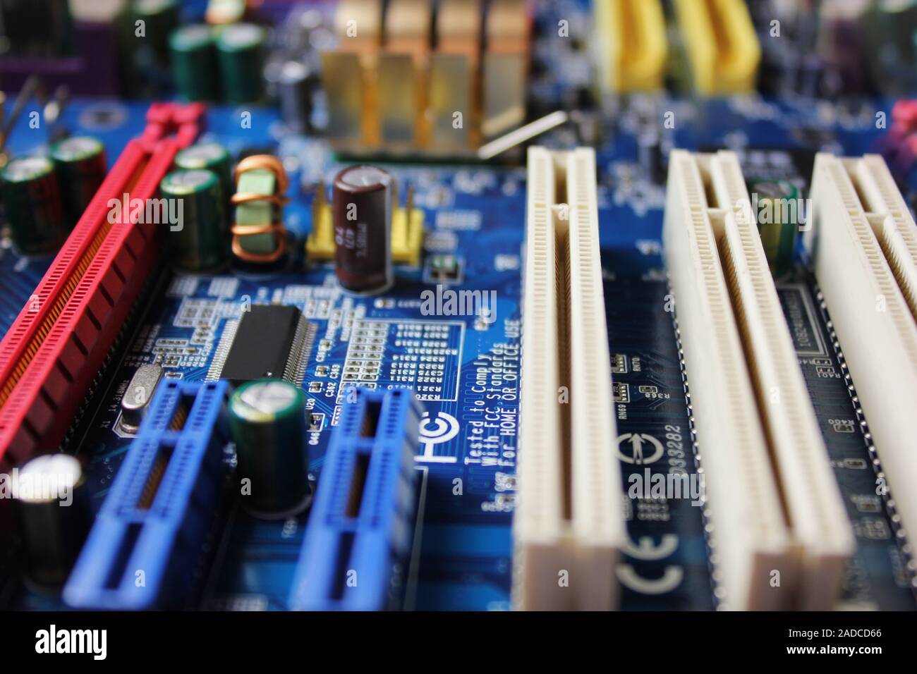 Closeup of electronic circuit board or PCB printed circuit board Stock ...