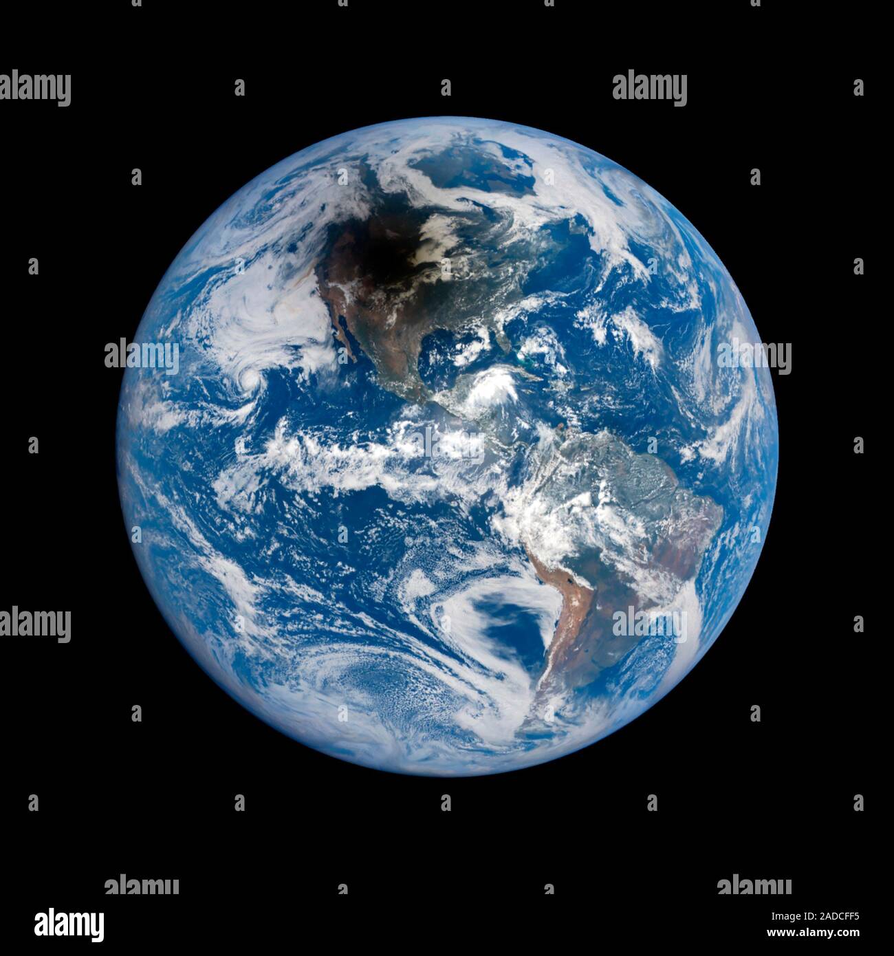 Satellite image of the shadow (umbra) cast on Earth's surface over ...