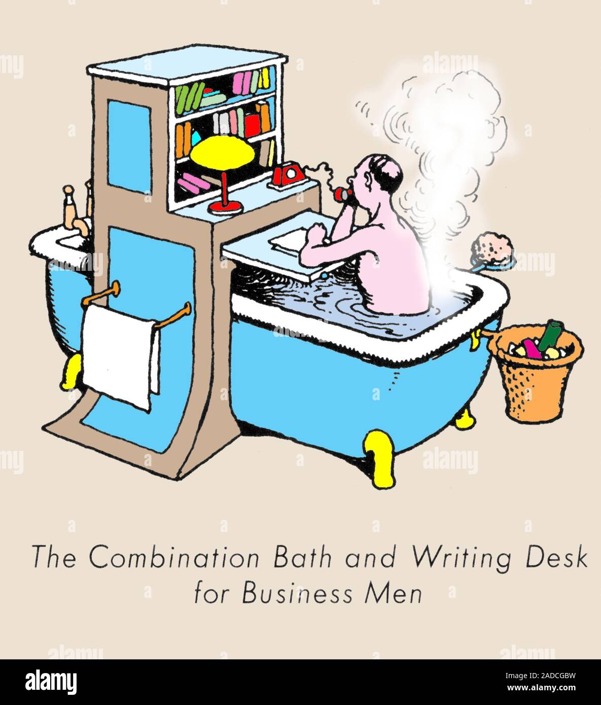 Coloured cartoon by the English cartoonist and illustrator William ...