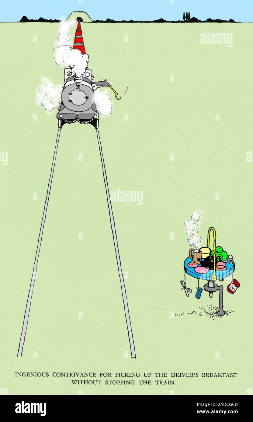 Coloured cartoon by the English cartoonist and illustrator William ...