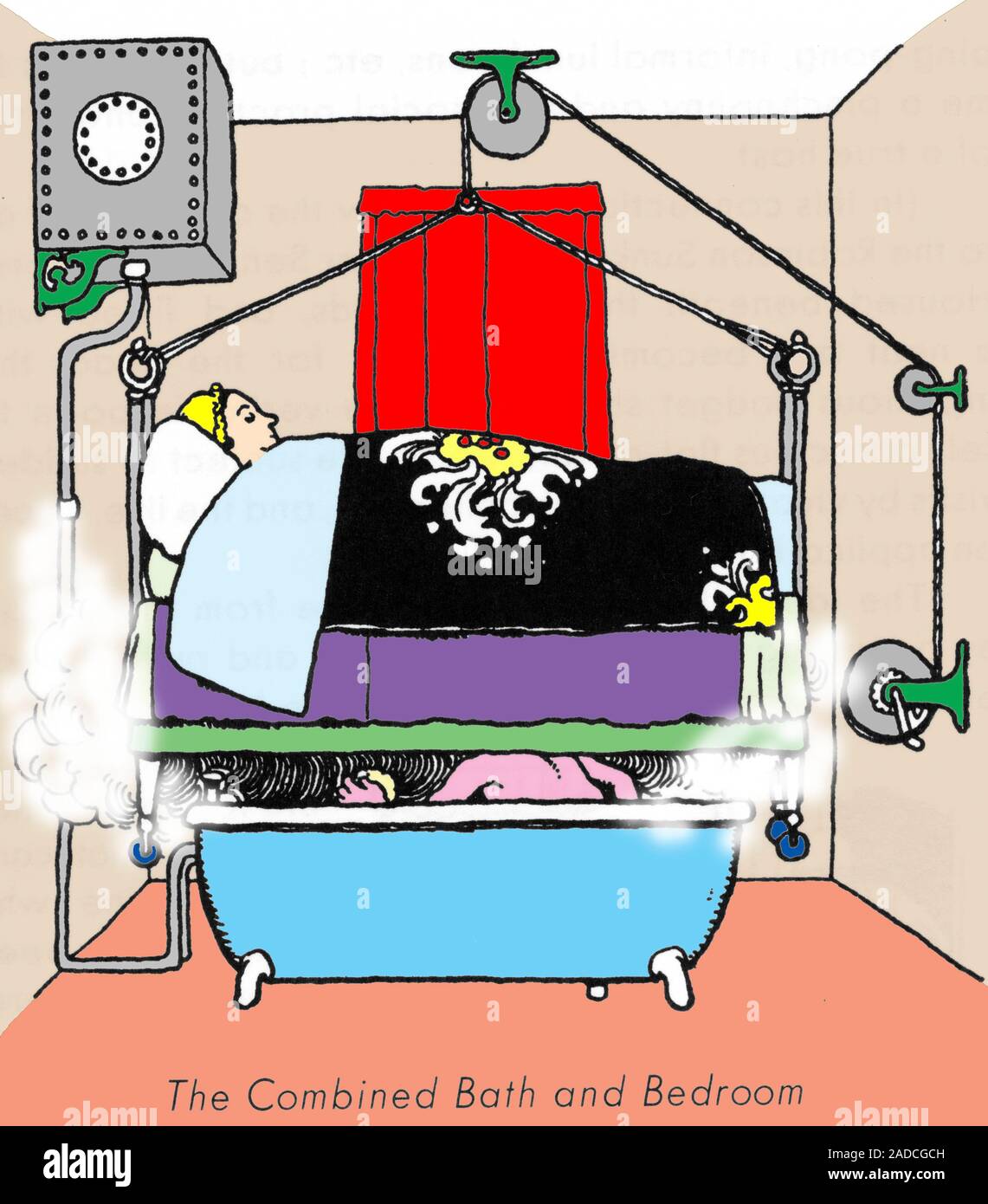 Coloured cartoon by the English cartoonist and illustrator William ...