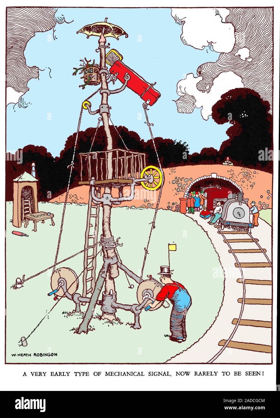 Coloured cartoon by the English cartoonist and illustrator William ...