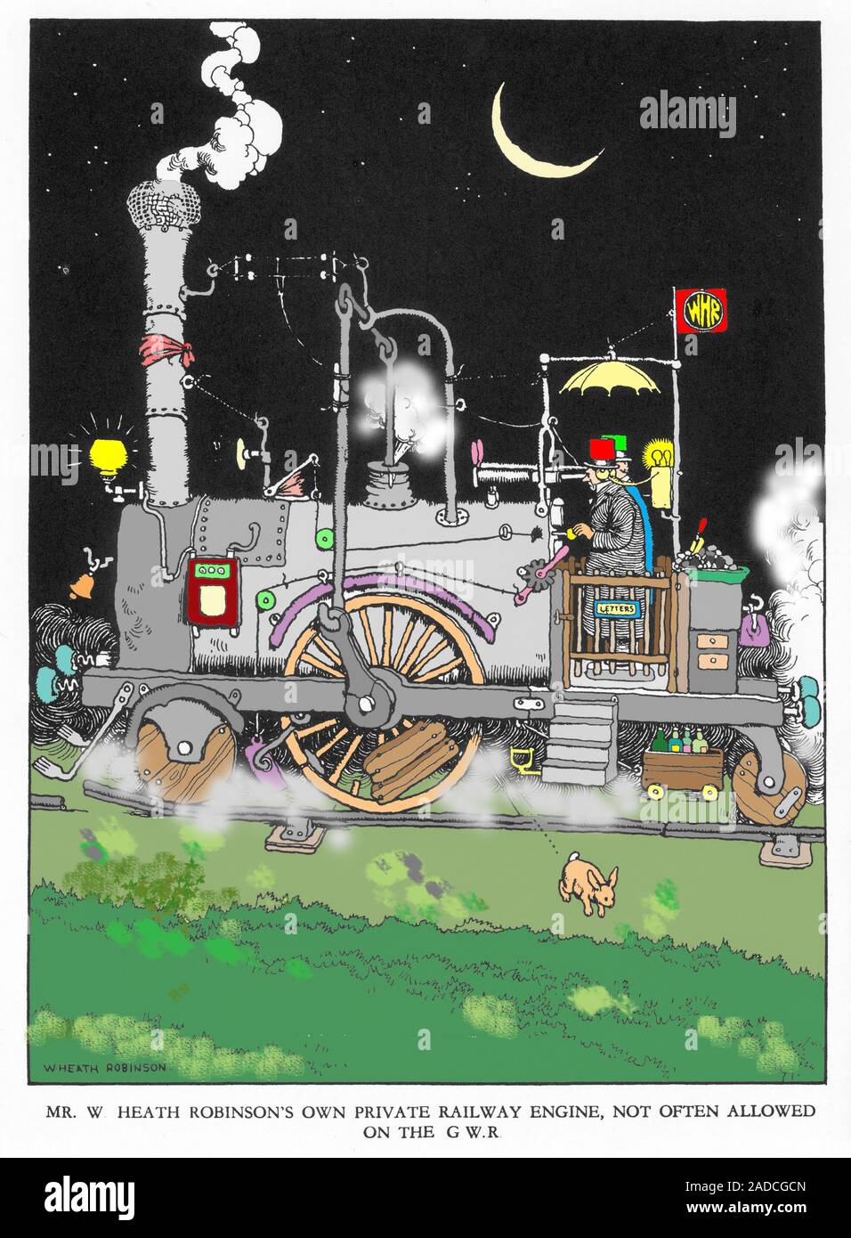 Coloured cartoon by the English cartoonist and illustrator William ...