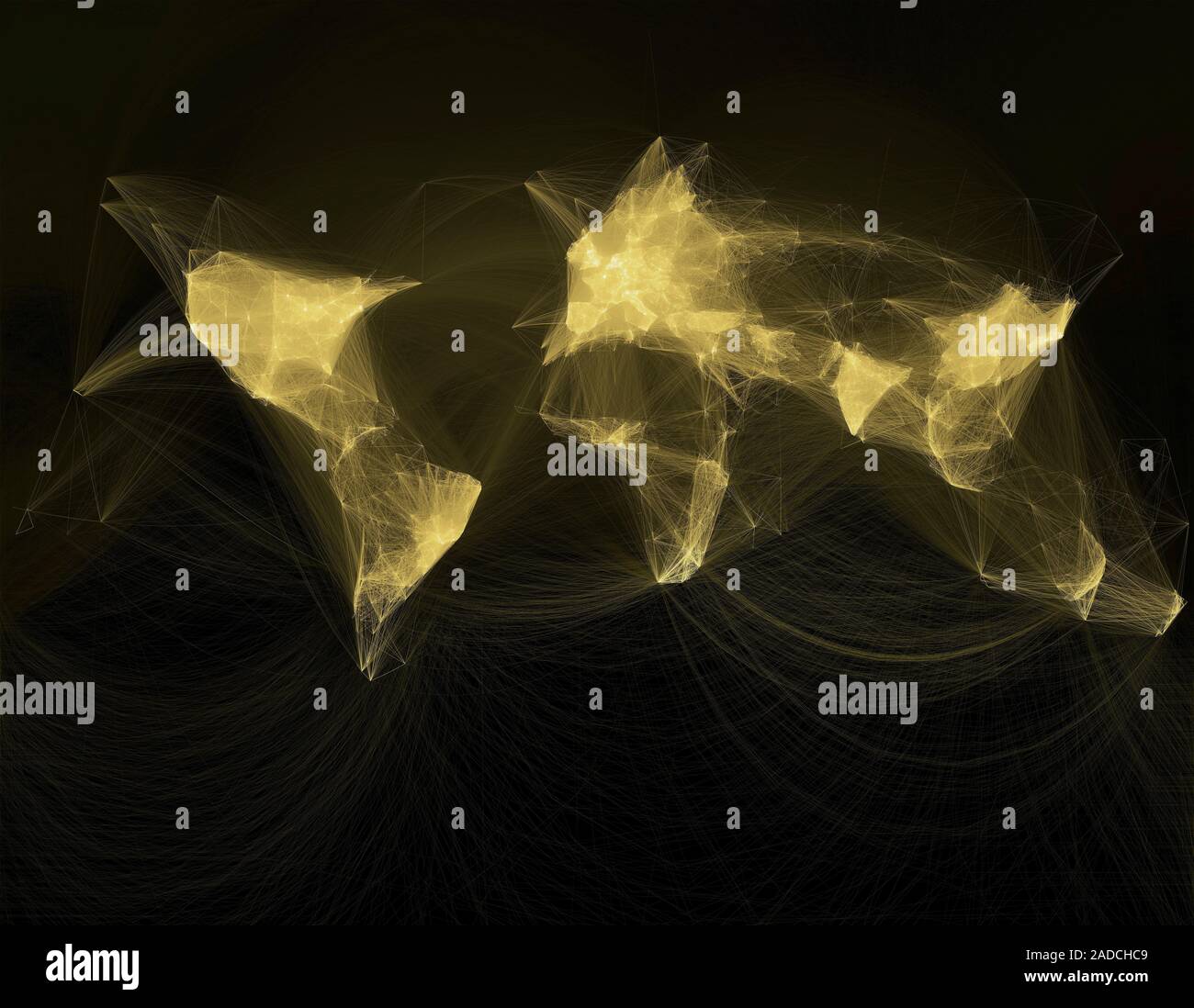 Map of global scientific collaborations. This map shows collaboration ...