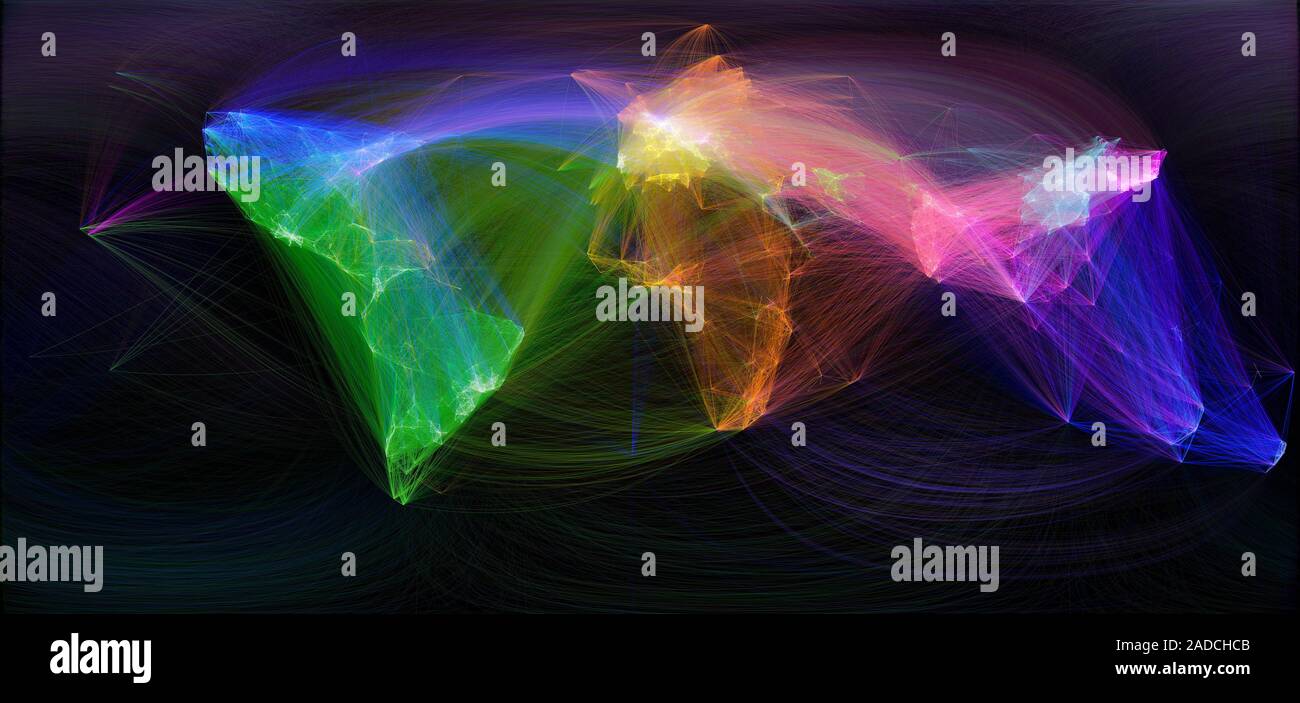 Map of global scientific collaborations. This map shows collaboration ...