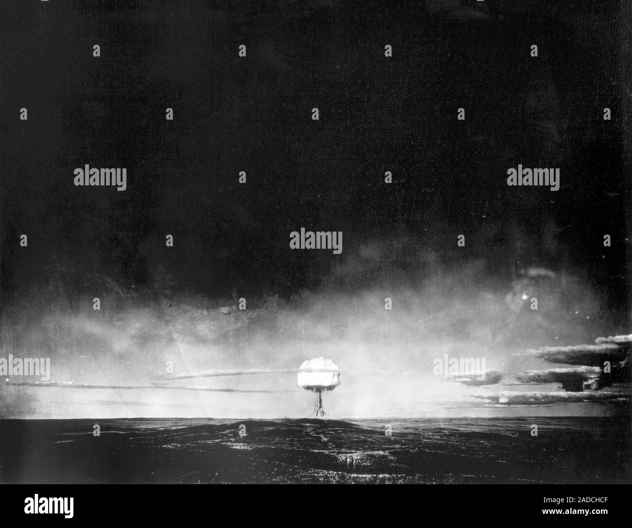 First Soviet hydrogen bomb test. Mushroom cloud from the detonation of ...