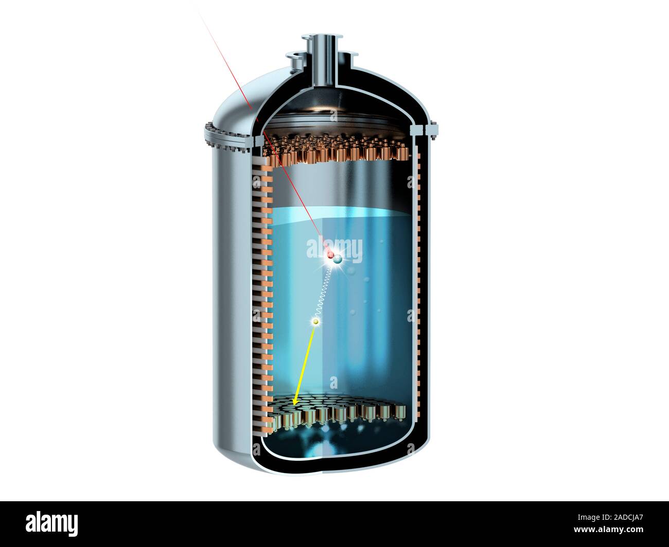 XENON dark matter detector. Illustration. Apparatus used in the XENON ...