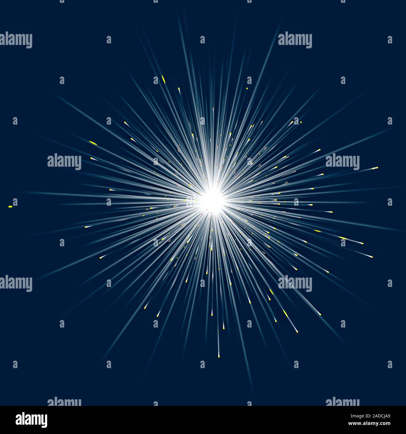 Particle physics research. Illustration of an expanding array of ...