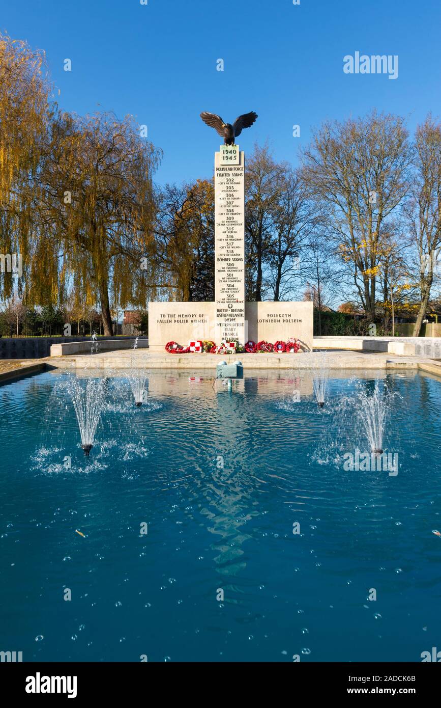 Polish War Memorial, war memorial in West London, England, UK in memory ...