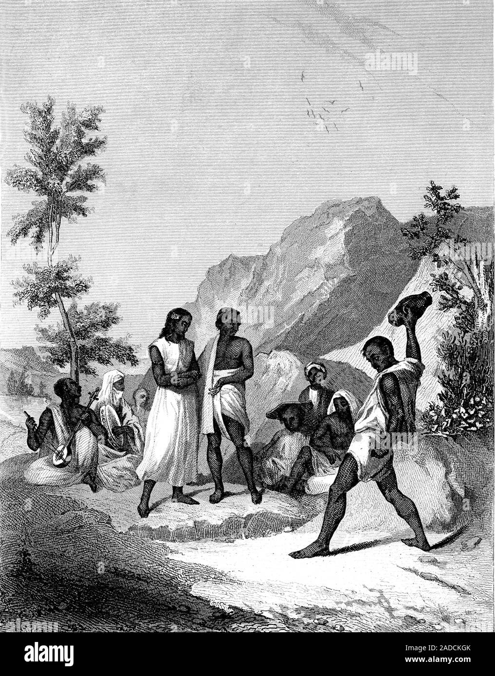 Brahmanist marriage. 1874 illustration of a Brahmanist marriage in ...