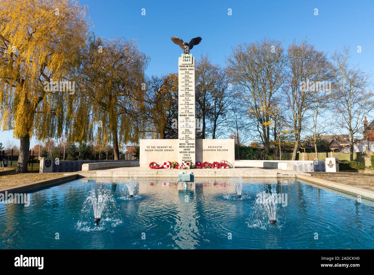 Polish War Memorial, war memorial in West London, England, UK in memory ...