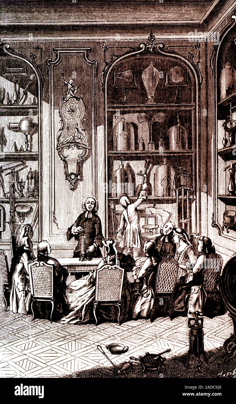 Jean-Antoine Nolle (1700-1770). 1874 illustration of the French ...