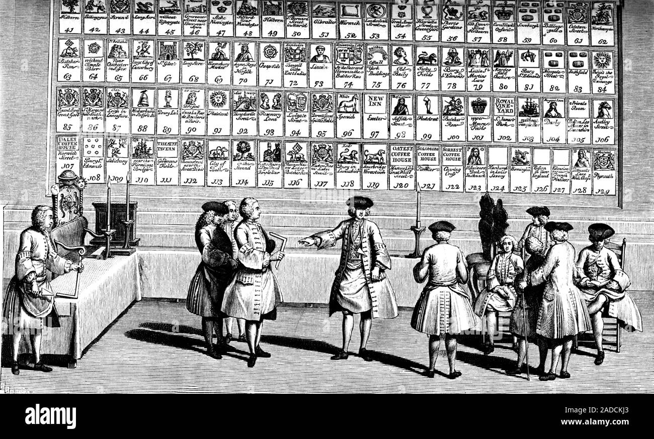 19th Century Freemasons. 1844 illustration of a Freemasons meeting ...