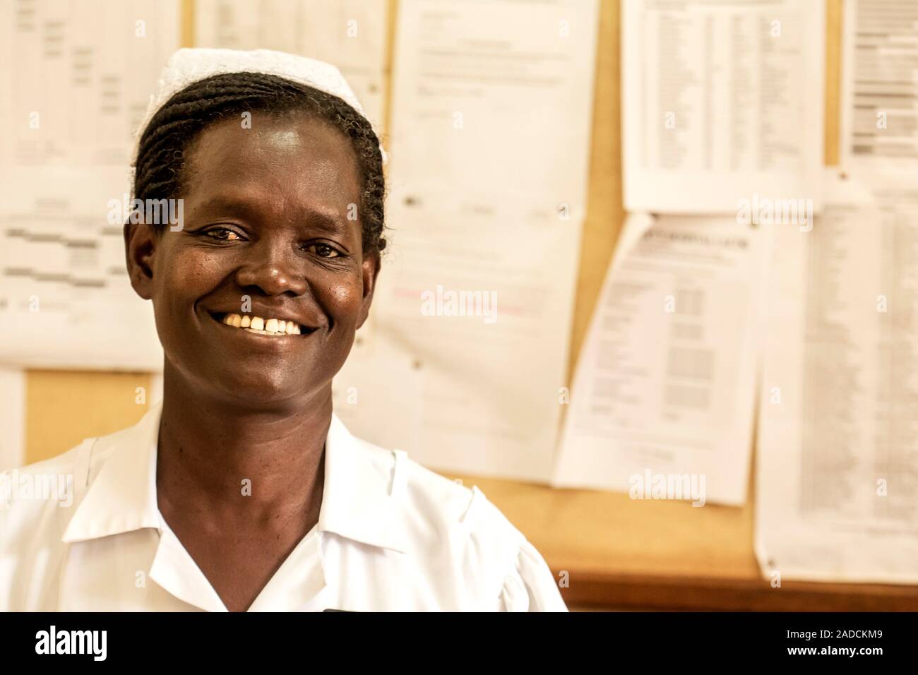 Hospital nurse. Photographed in St Mary's Hospital, Lacor, Gulu, Uganda ...