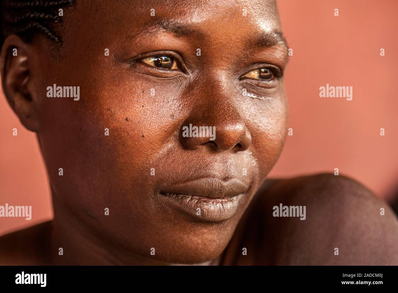 Woman's face. Photographed in Lacor, Gulu, Uganda Stock Photo - Alamy
