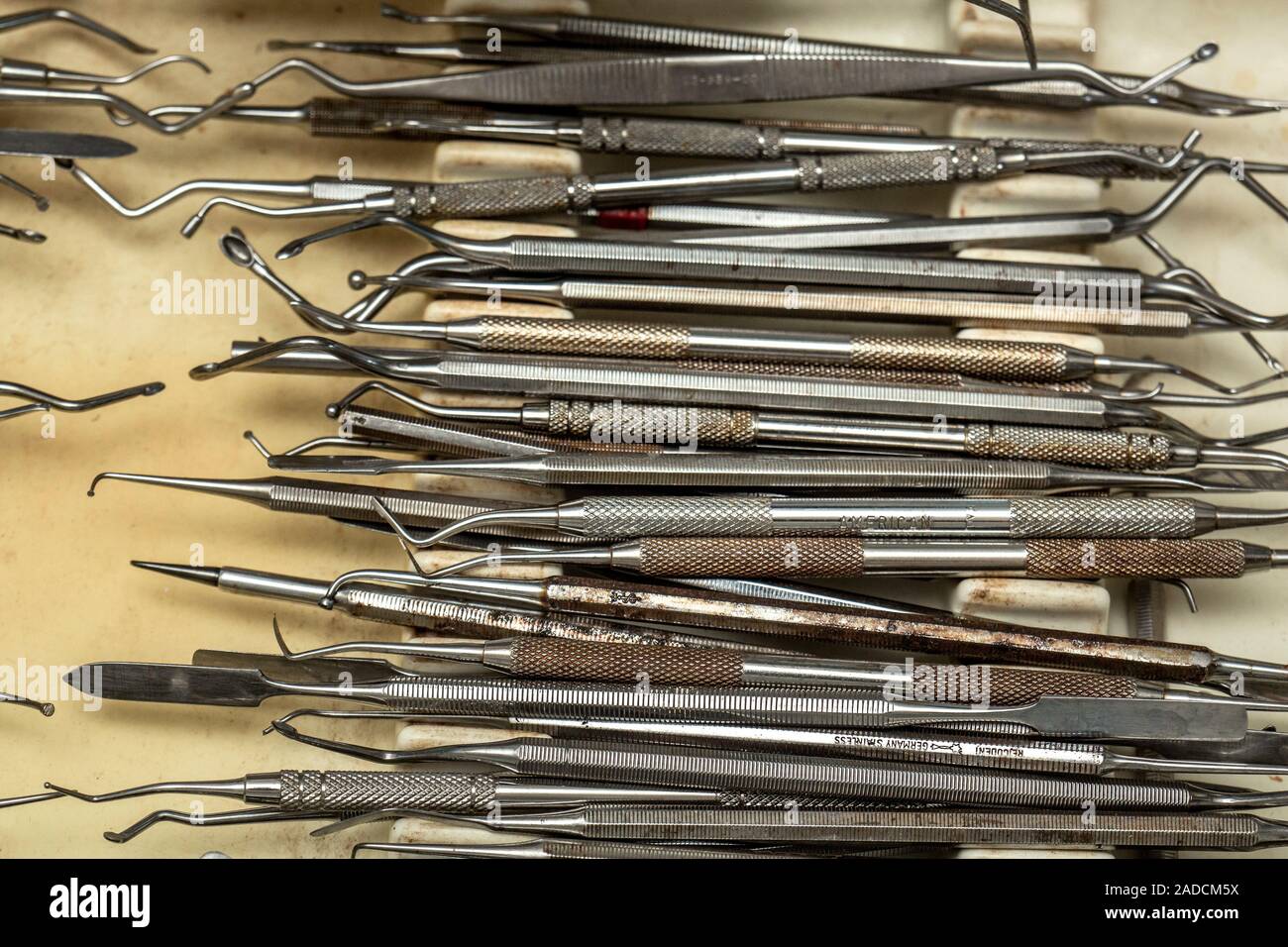 Dental instruments. These are instruments used by a dentist to examine ...