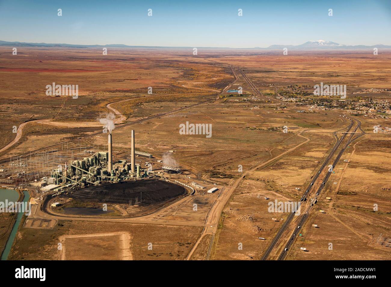 Aerial photograph of the coal-fired Cholla power plant in Joseph City ...