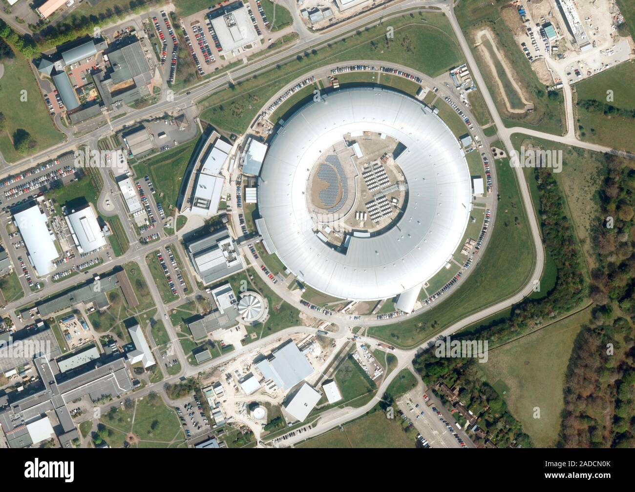 Diamond Light Source synchrotron, aerial photograph. The Diamond Light ...