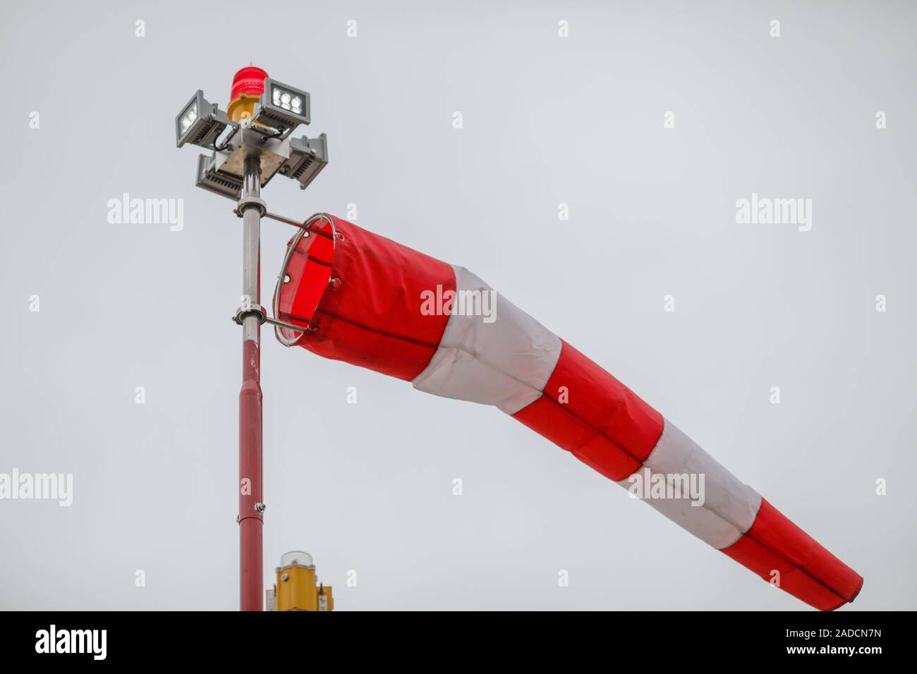 Details with a wind direction indicator on a hospital helipad Stock ...