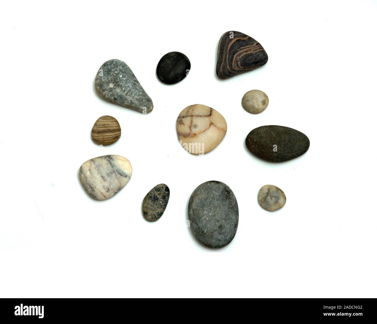 Pebbles isolated on white background Stock Photo - Alamy
