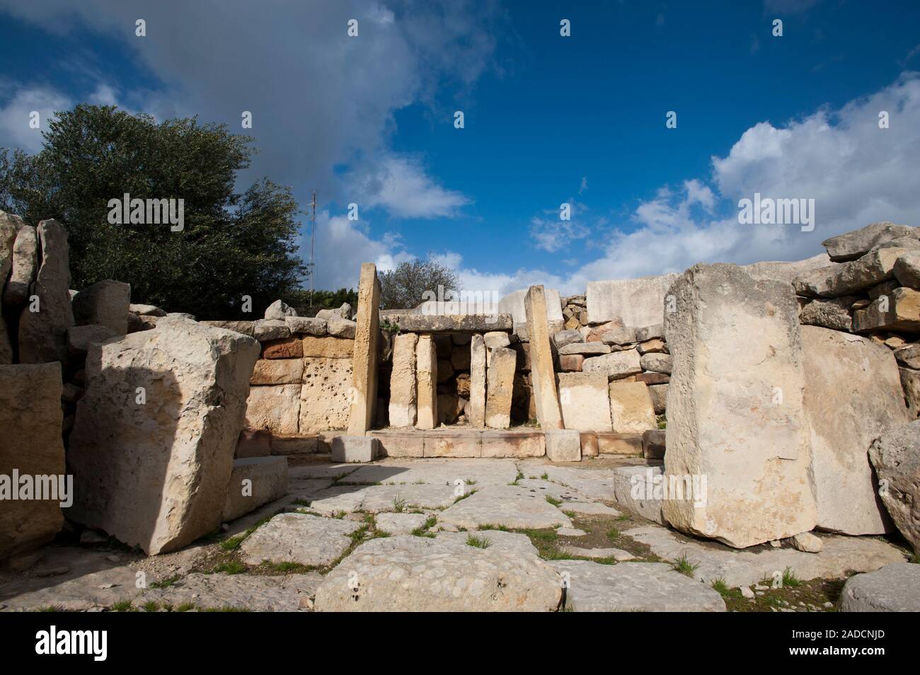Ruins at the Tarxien temple complex, Malta. This megalithic temple ...