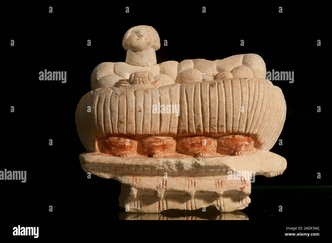 Prehistoric stone carving, on display at the Museum of Archaeology on ...