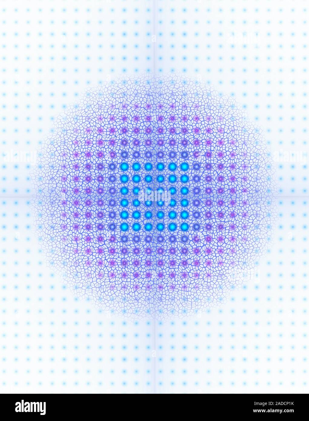 Quantum computing array, conceptual illustration. Conventional ...