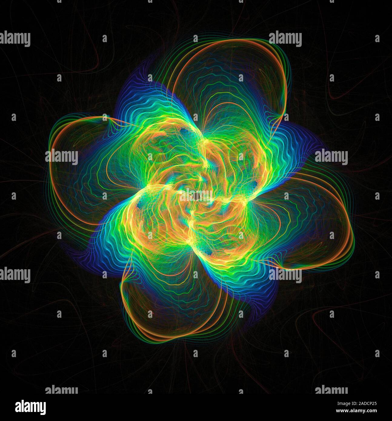 Conceptual illustration of quantum gravity. Quantum gravity is a theory ...