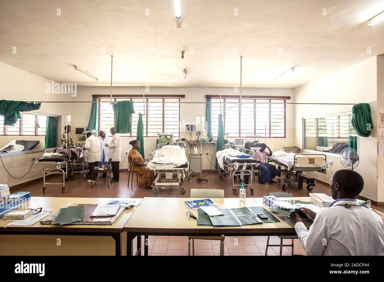 Hospital recovery ward for patients recovering from surgery ...