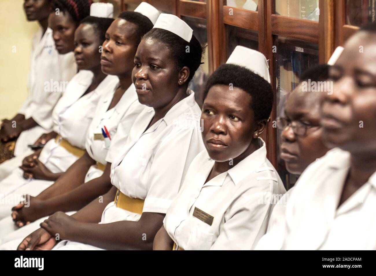 Hospital nurses at a conference. Photographed in St Mary's Hospital ...