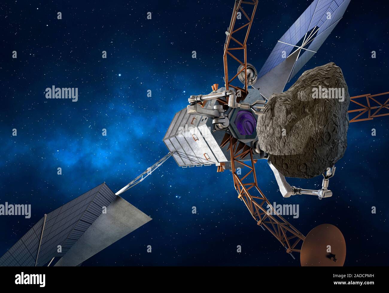 Asteroid Redirect Mission. Illustration of a proposed NASA mission ...
