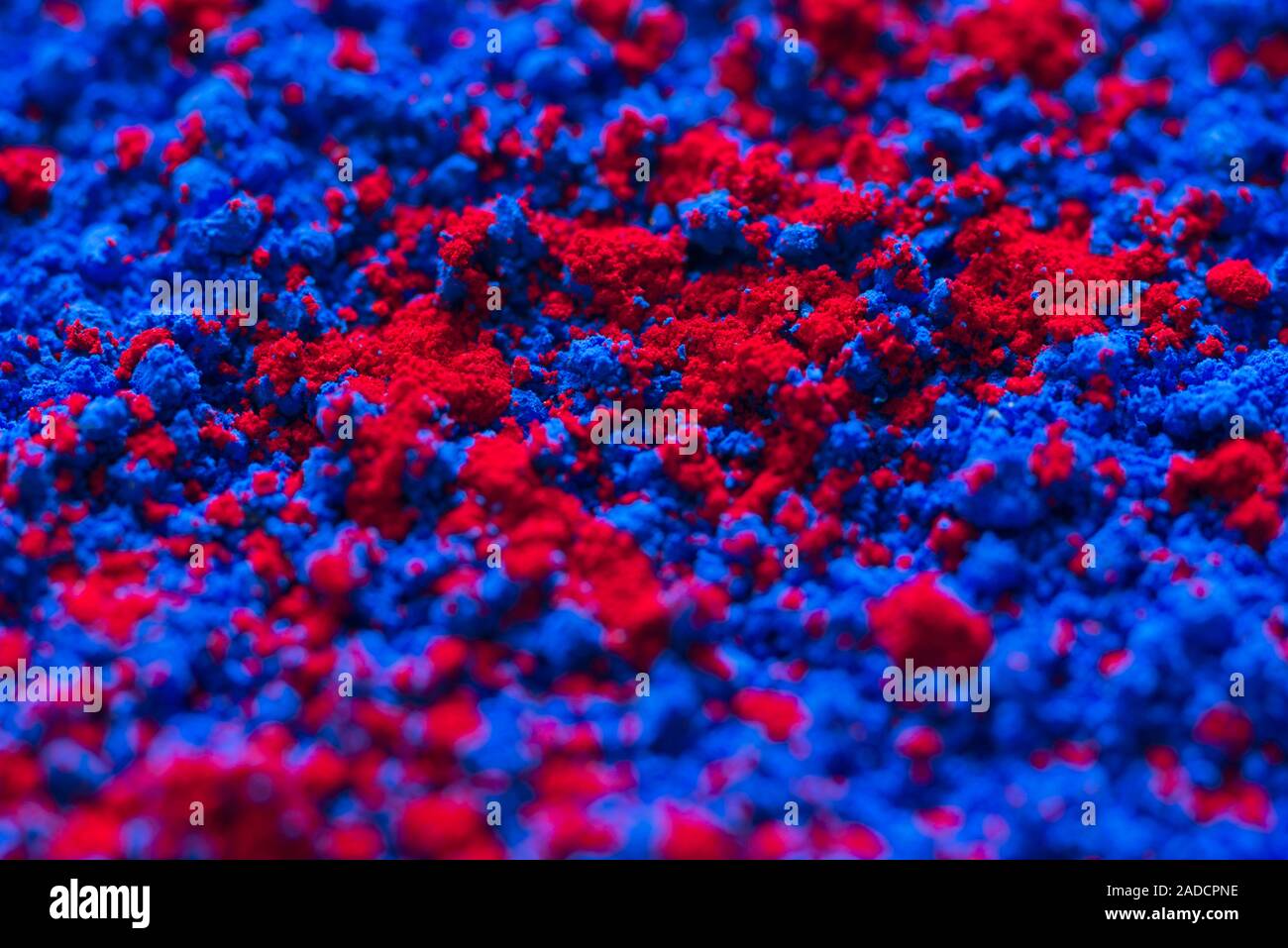 Blue and red artist's pigment Stock Photo - Alamy