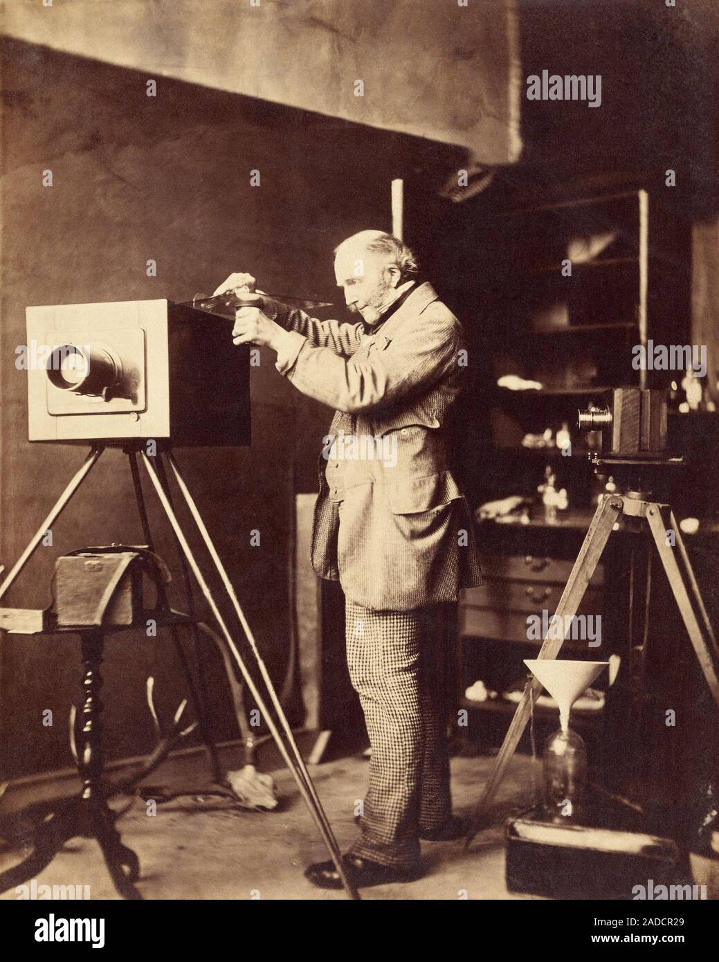 British photographer Horatio Ross (1801-1886) with camera. This self ...