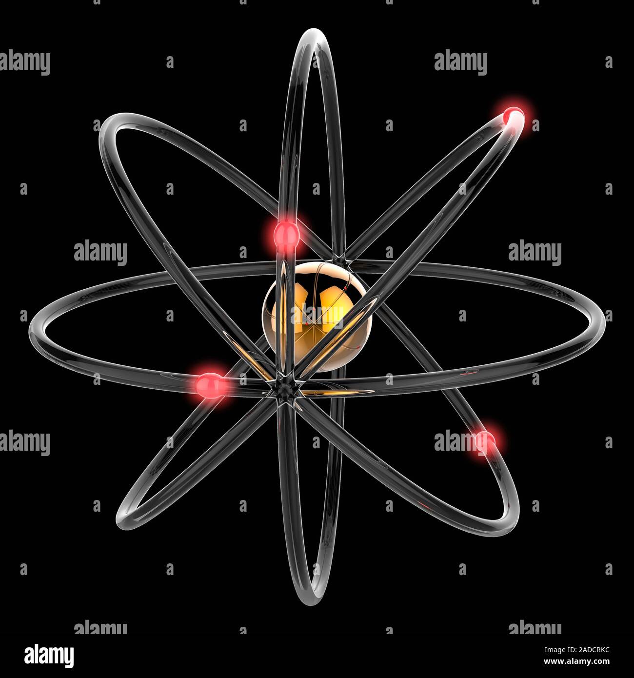 Computer illustration of an atom of beryllium (chemical symbol Be). Its ...