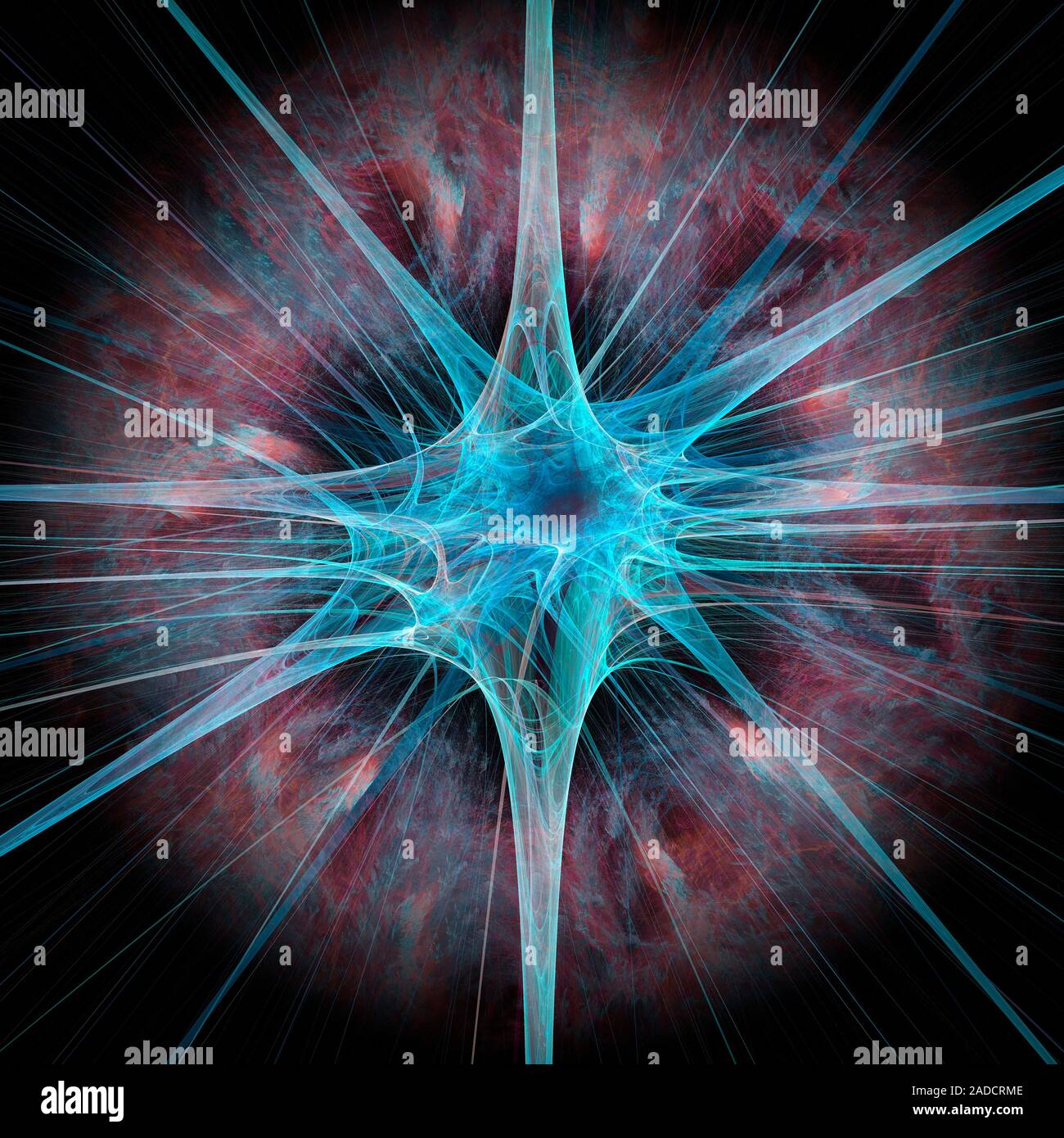 Nerve cell, computer illustration. Nerve cells, or neurons, relay ...