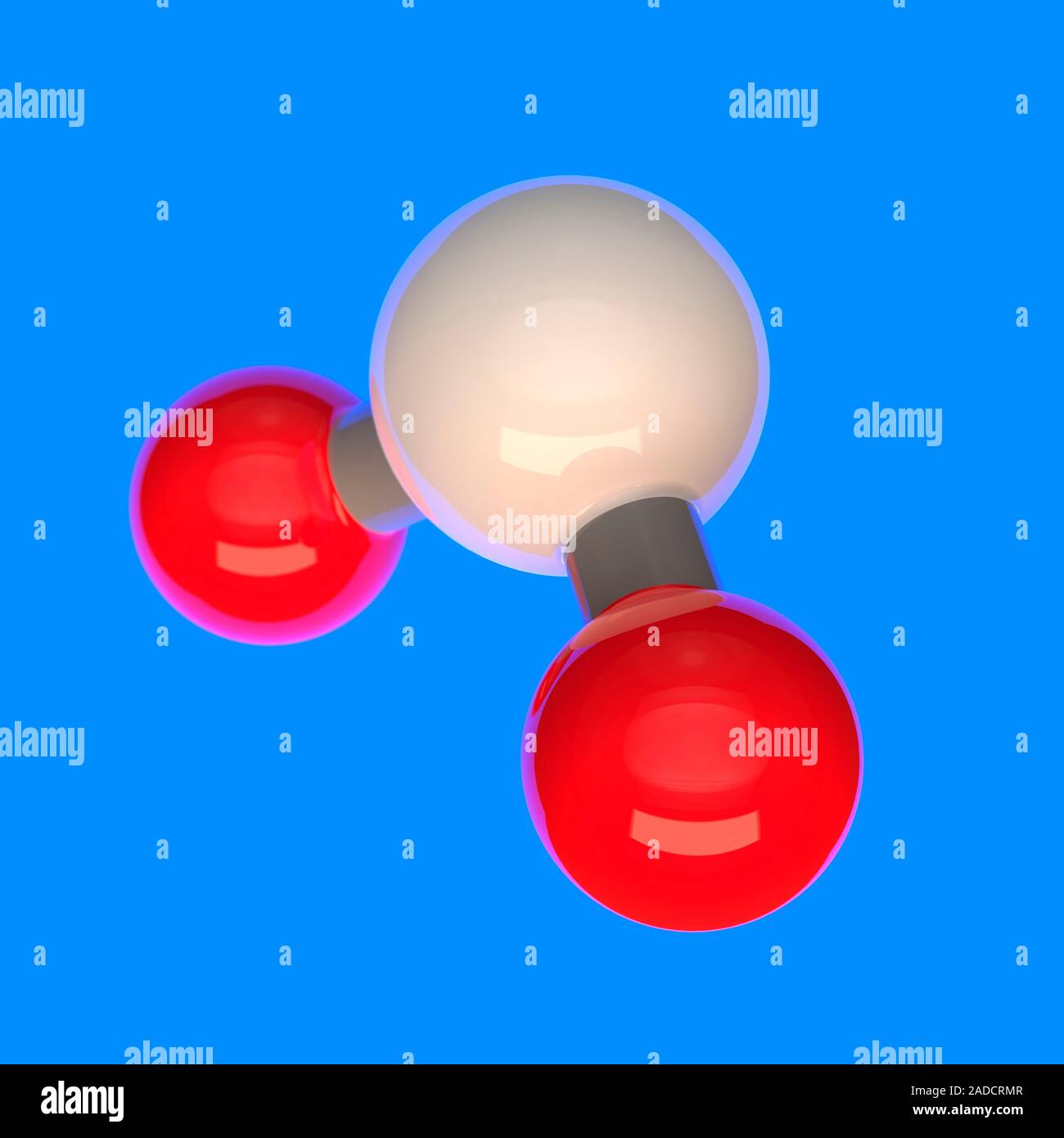 Water (H2.O), molecular model. This liquid is vital for life. Water ...