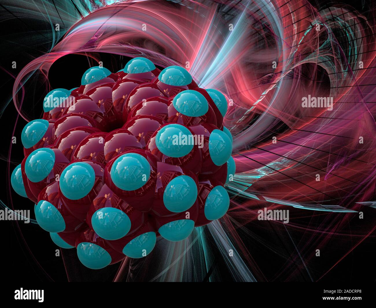 Computer illustration of a nanohoop, a tiny circular molecule created ...
