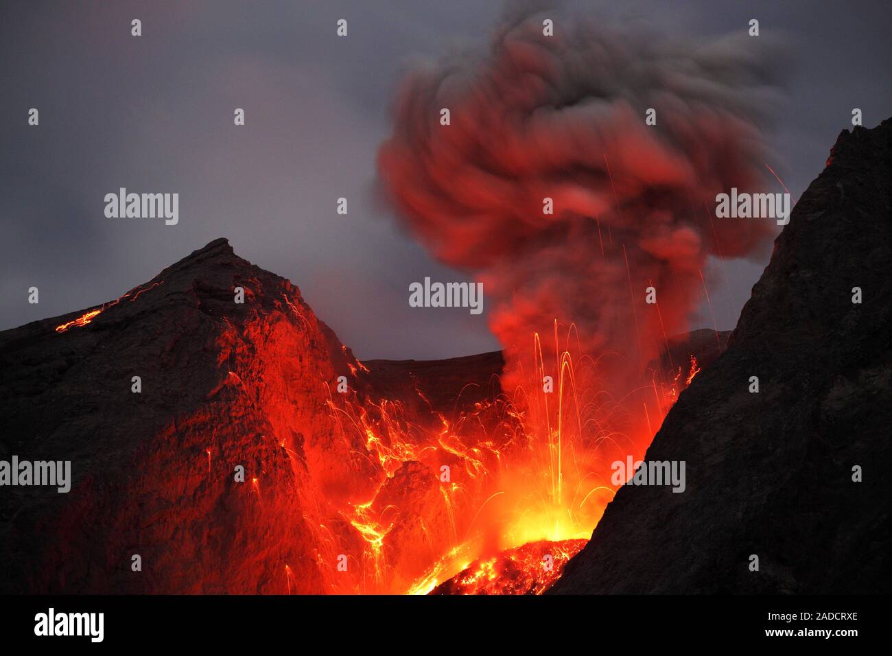 Eruption of Mount Batu Tara, August 2011. Mount Batu Tara, on the ...