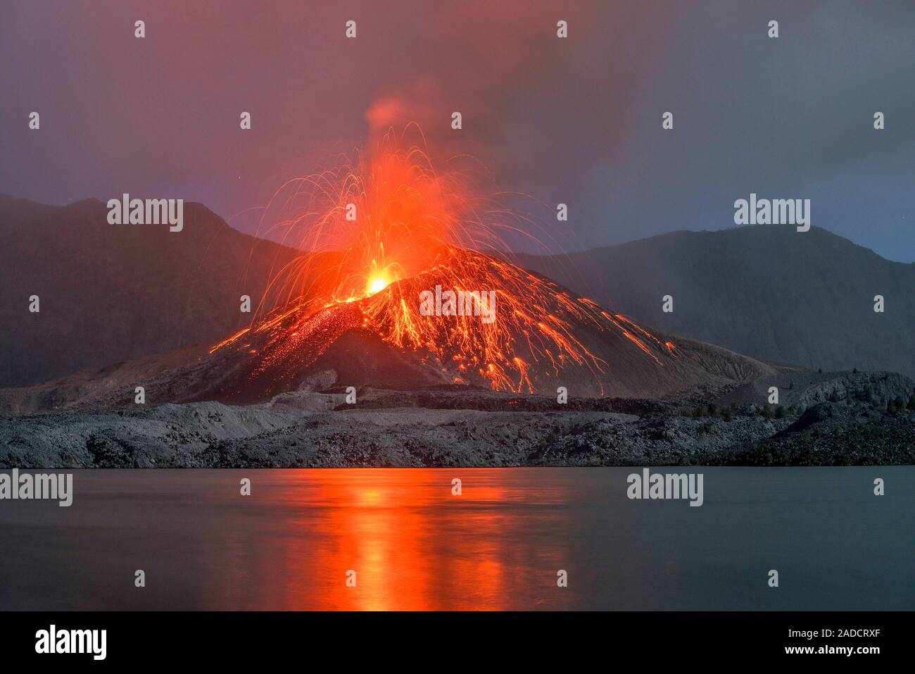 Eruption of Mount Rinjani, November 2015. Mount Rinjani, on the ...