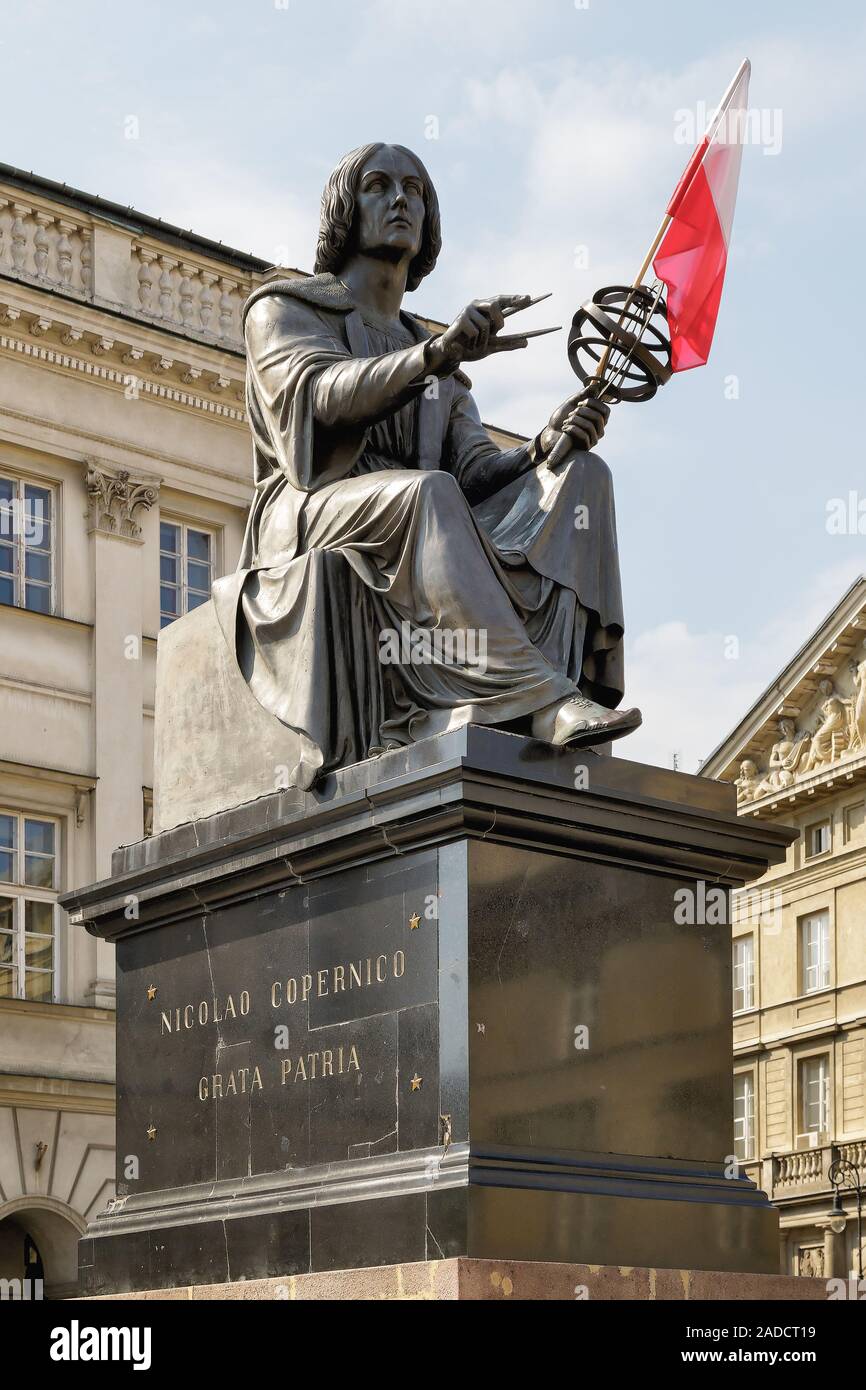 Warsaw, Poland, MAY 03.2016 - View of Nicolaus Copernicus Monument in ...