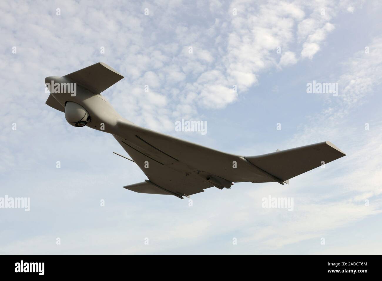 Mock-up of an IAI Harop unmanned aerial vehicle (UAV) flying Stock ...