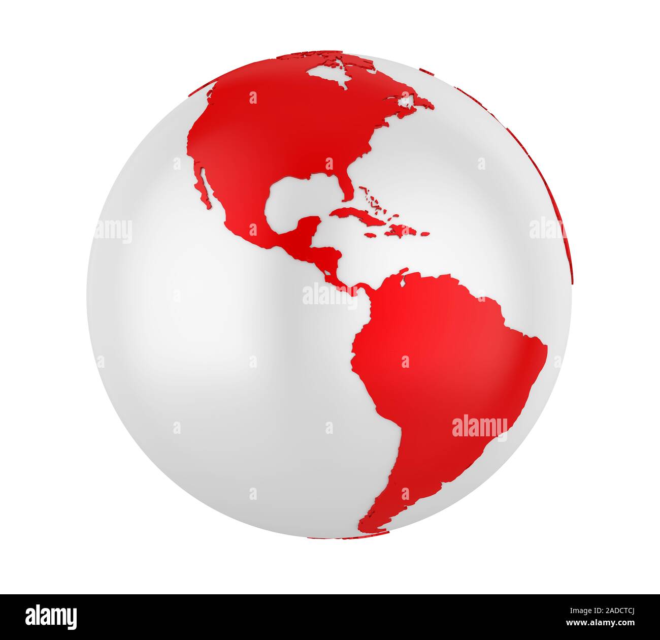 Earth Globe America View Isolated Stock Photo - Alamy
