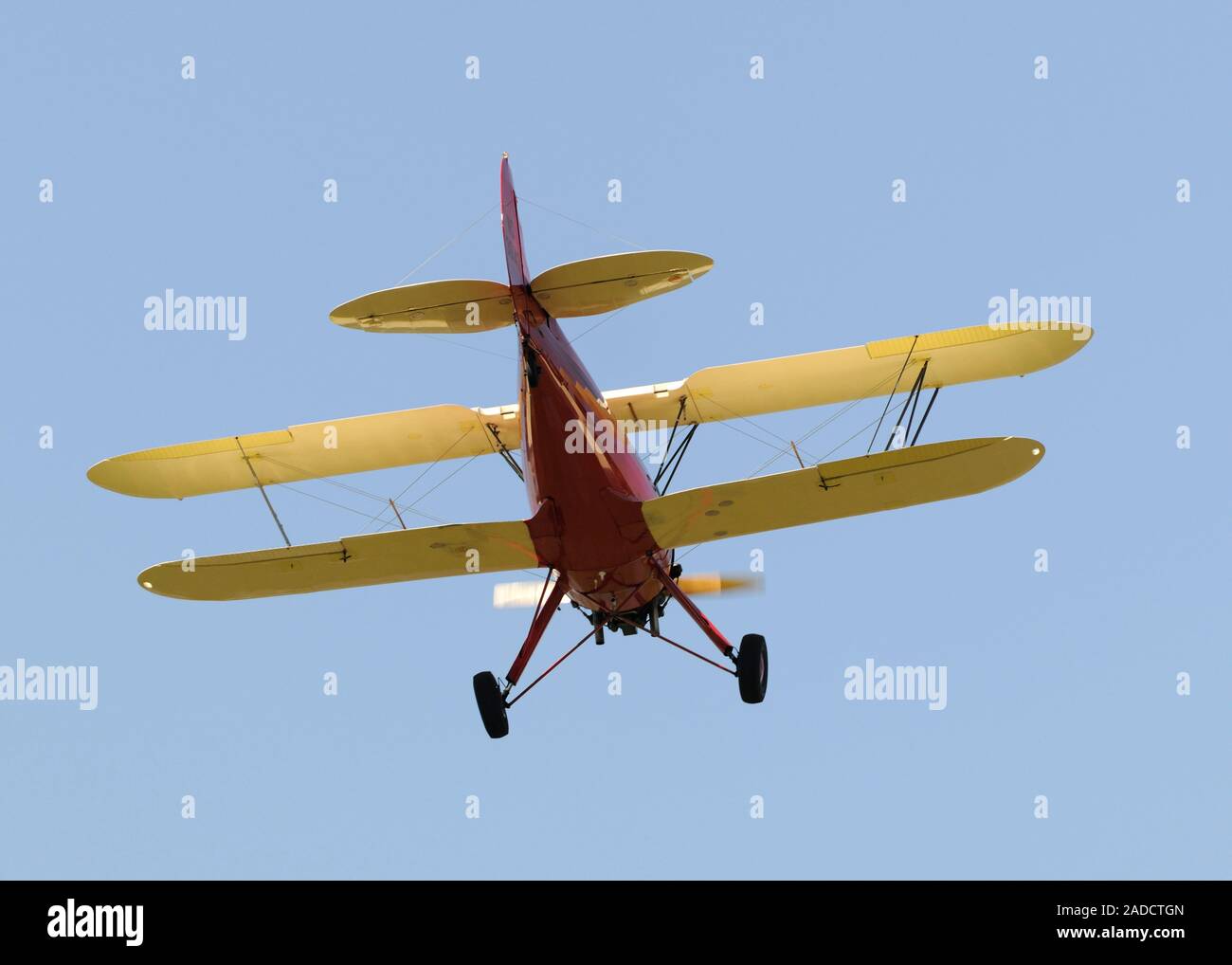 Waco UPF-7 biplane in flight Stock Photo - Alamy