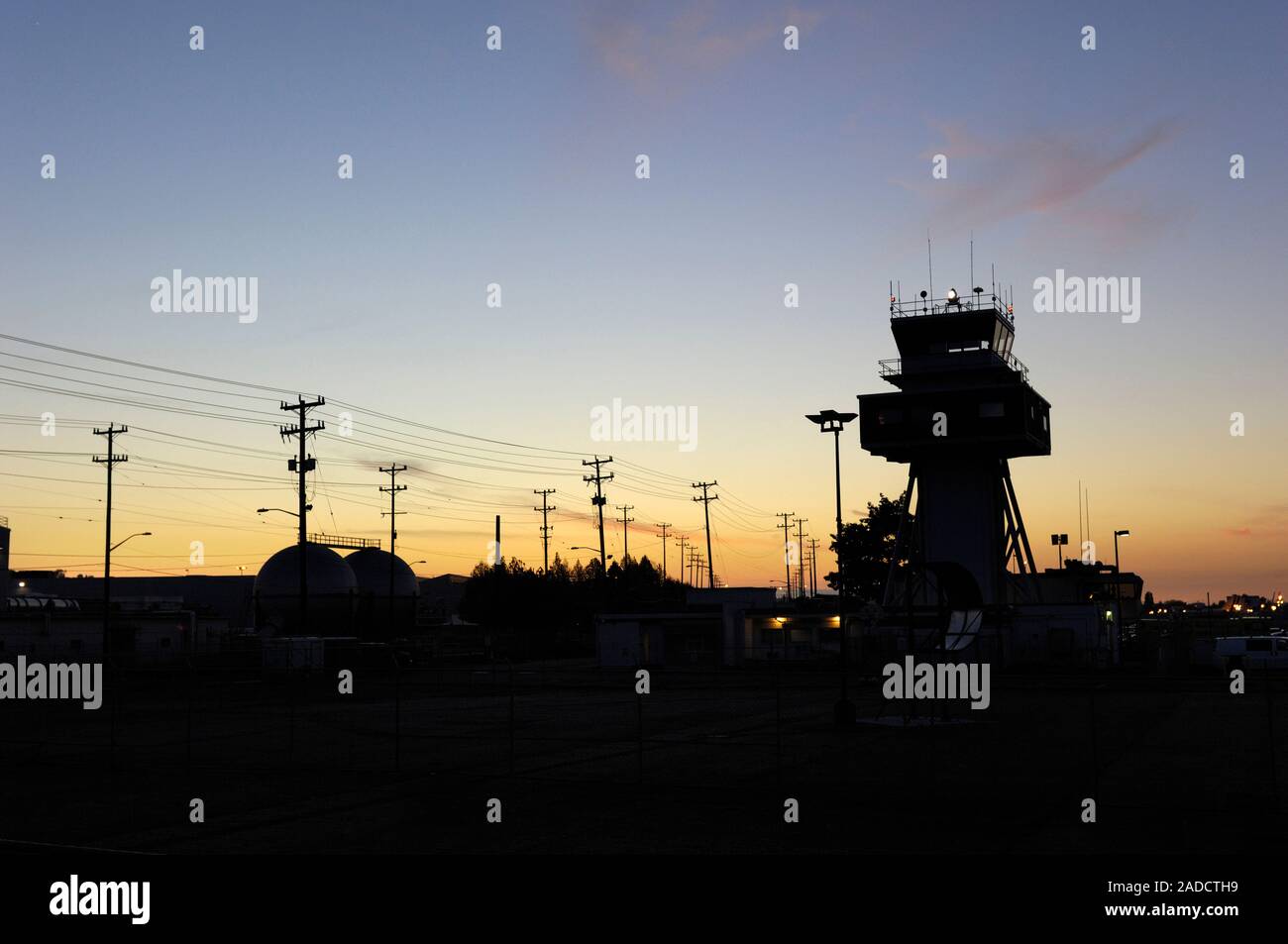 Air traffic control tower, Seattle, Washington State, USA Stock Photo ...