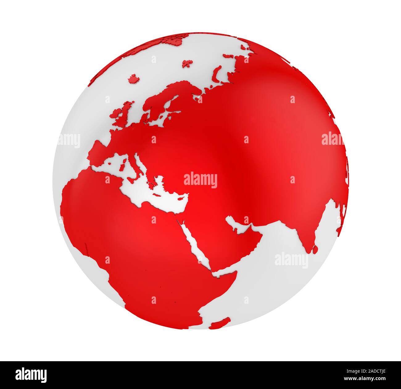 Earth Globe Europe View Isolated Stock Photo - Alamy
