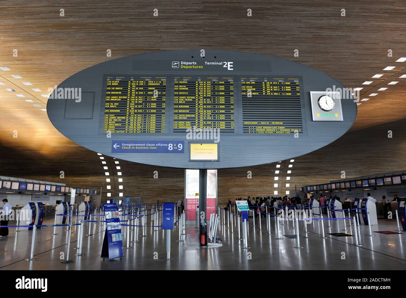 Airport terminal 2E, Charles de Gaulle Airport, Paris, France Stock ...